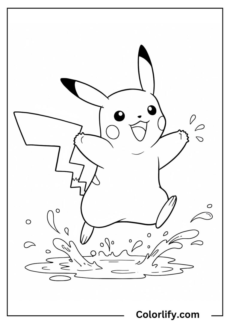 10+ Pikachu Coloring Pages | Free PDF Printables - Colorlify | Download ...