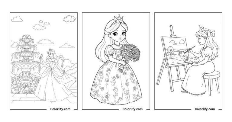 10+ Princess Coloring Pages | Free PDF printables - Colorlify ...
